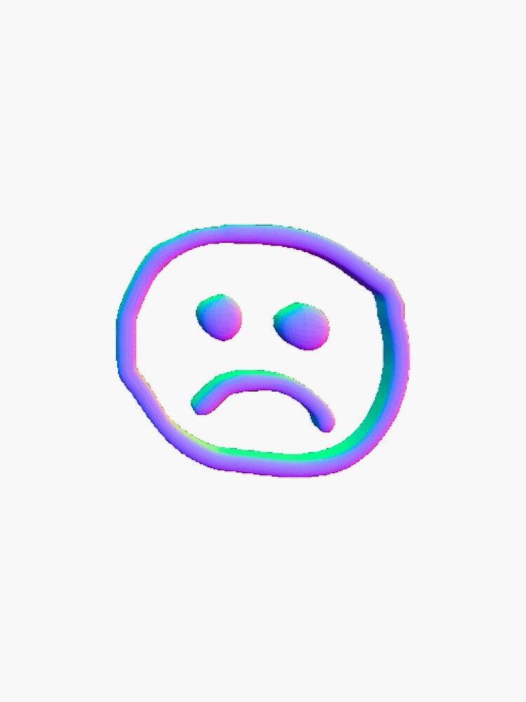 "sad face" Sticker for Sale by venustears | Redbubble