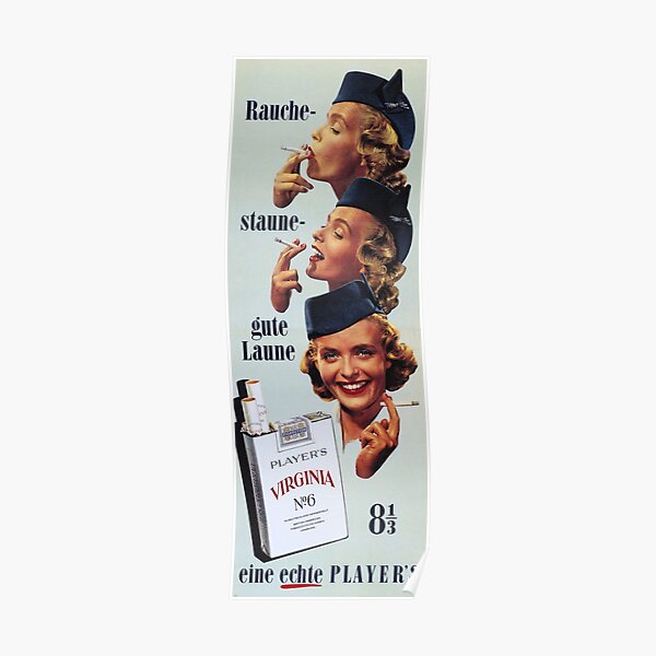 "PLAYER'S VIRGINIA NO.6 CIGARETTES Retro America Tobacco Advertisement ...