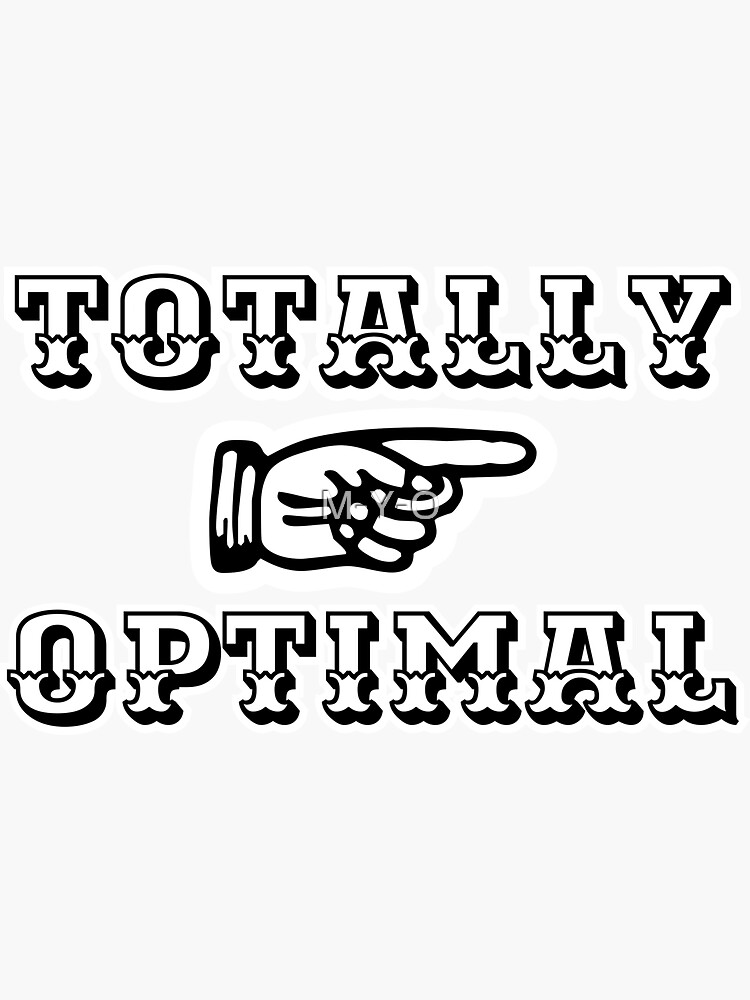 "Totally Optimal: Optimality Theory Pointing Hand" Sticker for Sale by ...