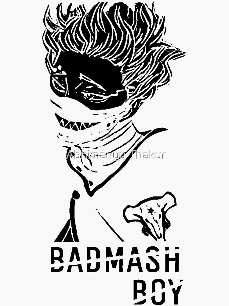 "BADMASH BOY Design" Sticker for Sale by abhimanyu559 | Redbubble