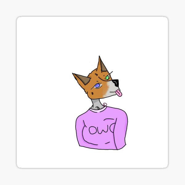 "owo fox " Sticker by earthcreations | Redbubble