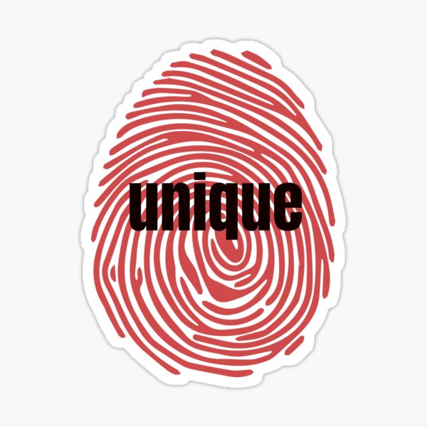"Unique Fingerprint" Sticker for Sale by dellis4163 | Redbubble