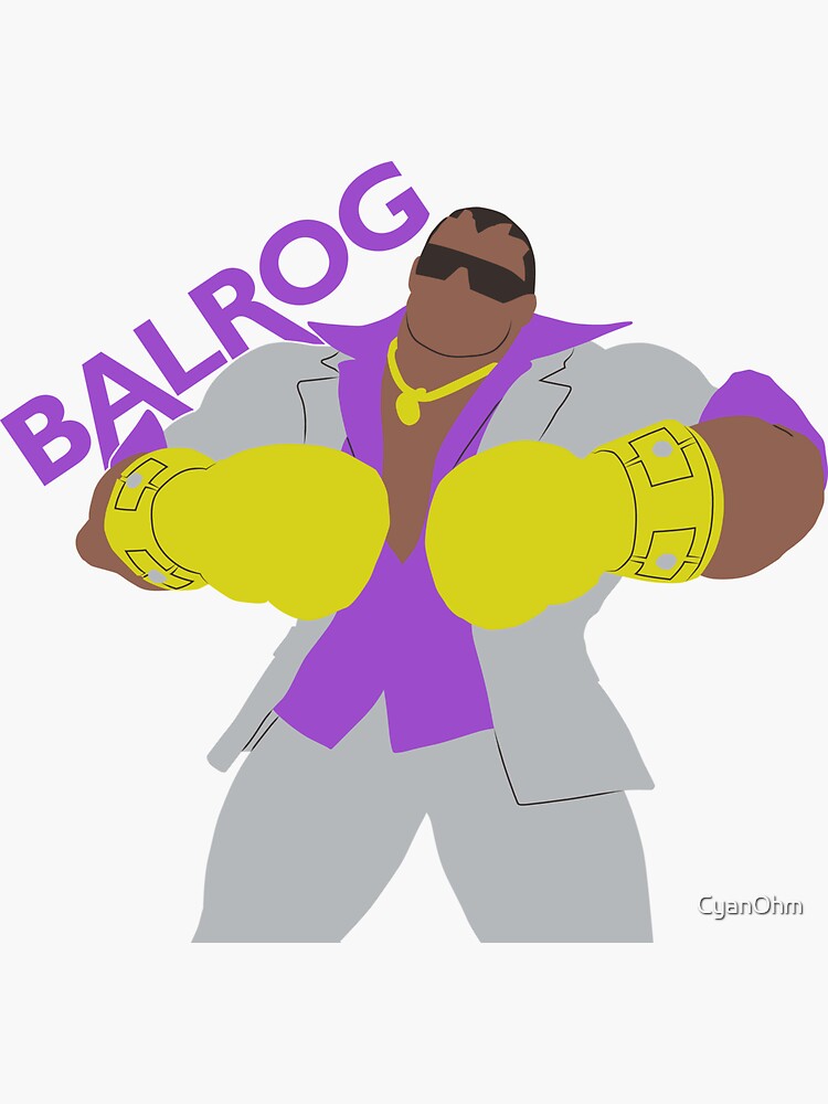 "Balrog Story SFV Minimalist Vector Trace" Sticker for Sale by CyanOhm ...