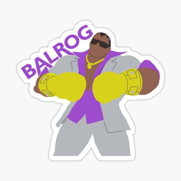 "Balrog Story SFV Minimalist Vector Trace" Sticker for Sale by CyanOhm ...