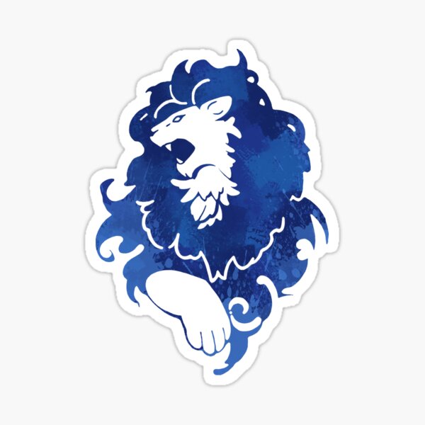 "Blue Lion Splatter" Sticker for Sale by Spadefish | Redbubble