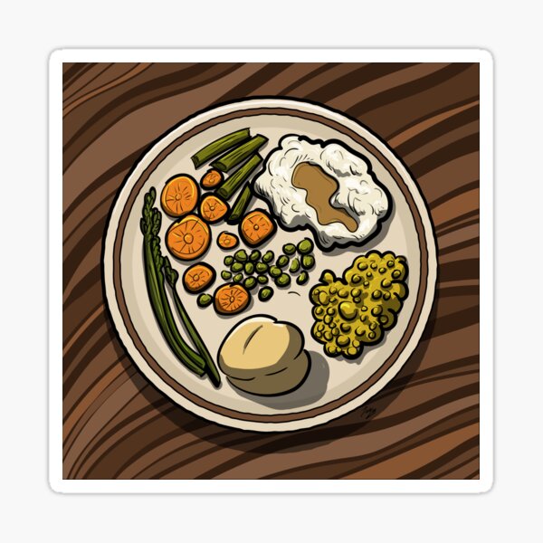 Dinner Plate Stickers | Redbubble