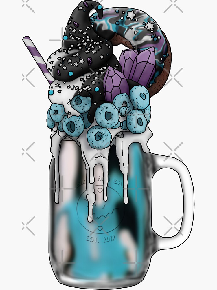 ""The Mystic" Monster Milkshake - Blue Raspberry" Sticker for Sale by ...