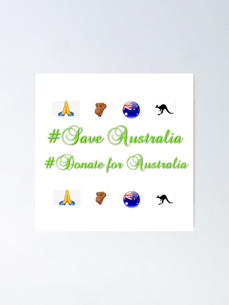 "Save australia art " Poster for Sale by Praneet1189 | Redbubble