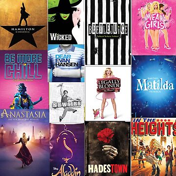 "Musical Playbill Collage " Poster for Sale by emma-drawss | Redbubble