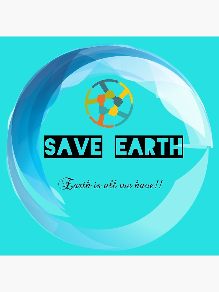 "Save Earth Title Logo" Photographic Print for Sale by maddyblr777 ...
