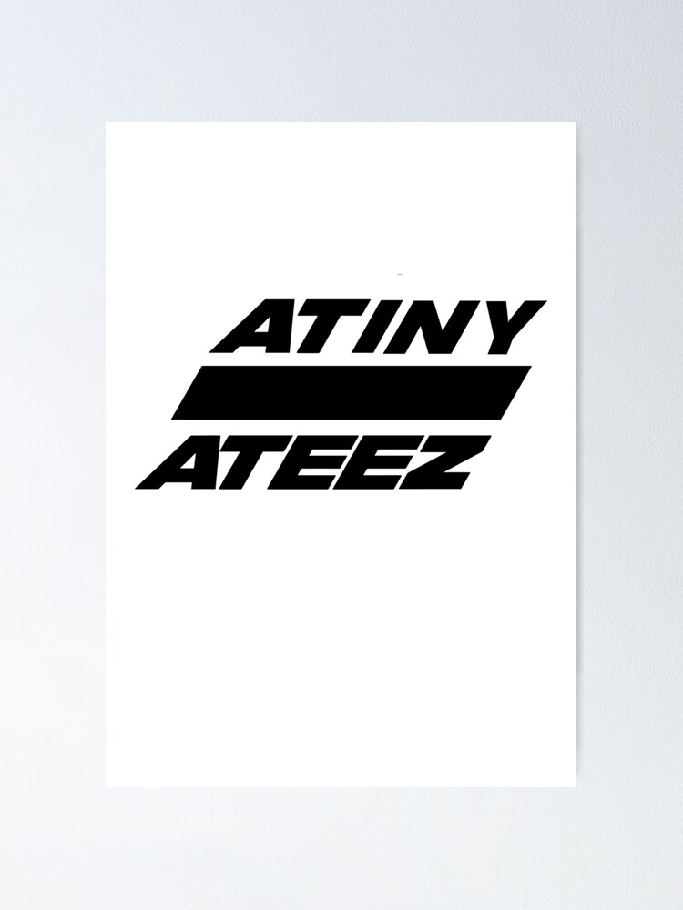 "Black LOGO ATEEZ ATINY" Poster by PepGuardi | Redbubble