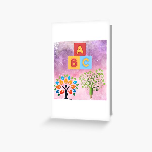 "Save tree,education, ABCD, tree" Greeting Card by dhaval291291 | Redbubble
