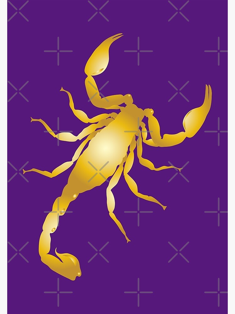 "Gold Scorpion on Purple" Poster by CreativeBridge | Redbubble