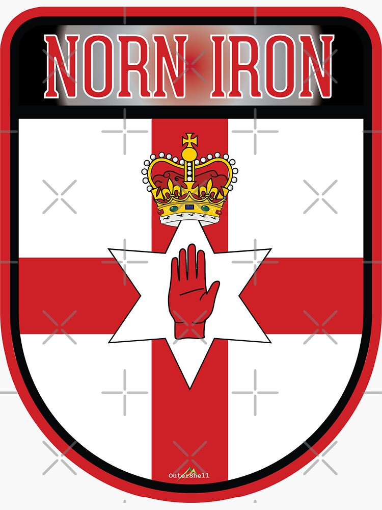 "Norn Iron Northern Ireland Ulster Banner Flag Shield Sticker UK Style ...