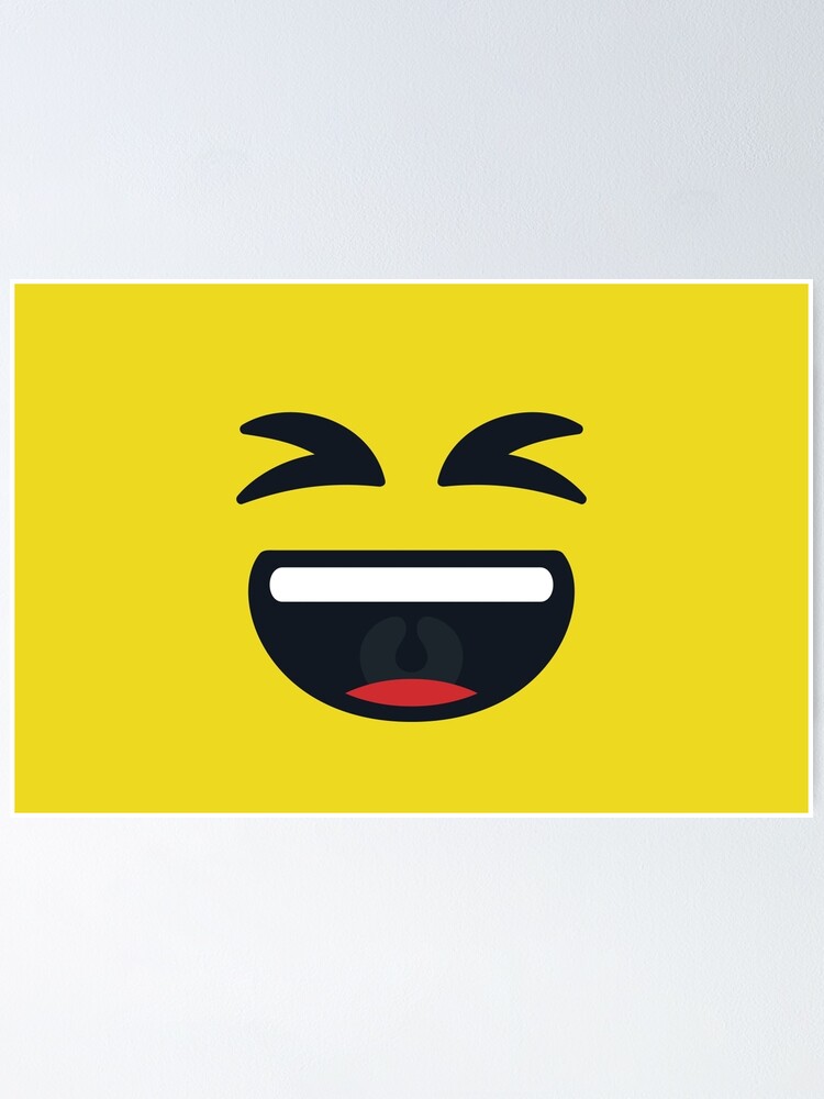 Poster « Squinting Eyes Smiley, Emoticon, Laughing Face, Big Grin, XD ...