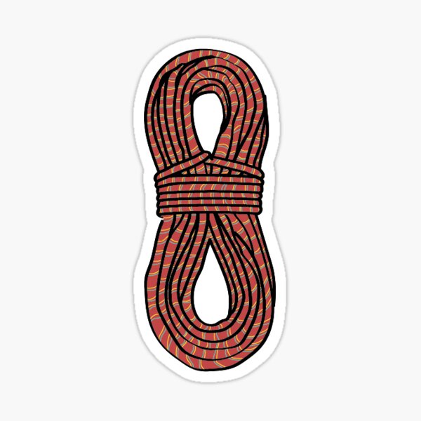"The Red Coiled Rope" Sticker for Sale by natemylander | Redbubble
