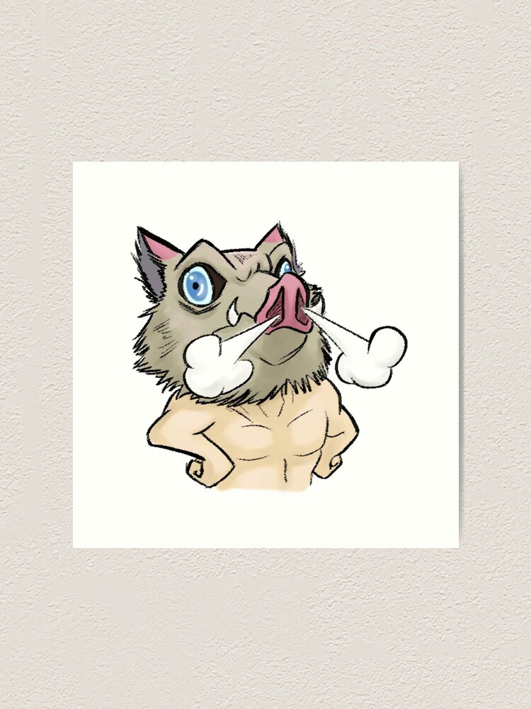 "Chibi Inosuke Sticker" Art Print by Bluestar94 | Redbubble