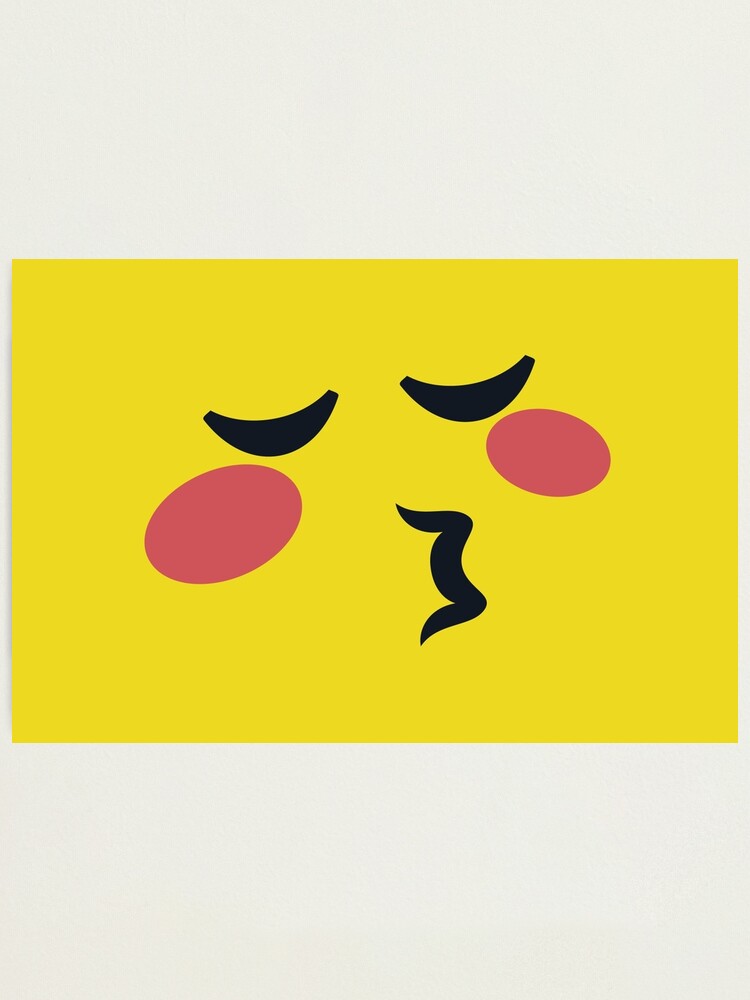 Fotodruck for Sale mit "Rote Wangen, Kussgesicht Smiley, Emoticon ...