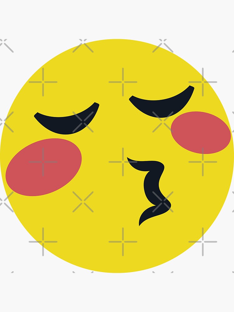 "Red Cheeks, Kiss Face Smiley, Emoticon, Blow a Kiss, Romantic, Kissy ...