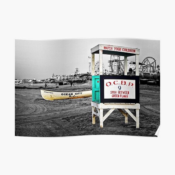 "Ocean City NJ Lifeguard Stand" Poster by jimde | Redbubble