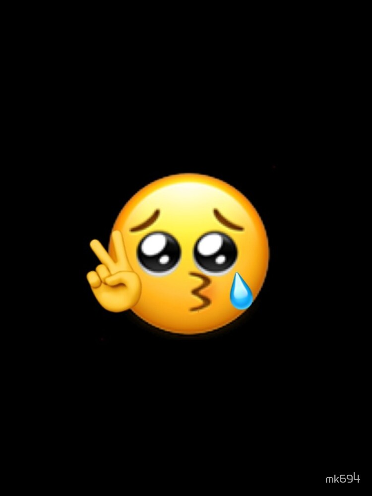 "Sad Peace Sign Emoji" iPhone Case for Sale by mk694 | Redbubble