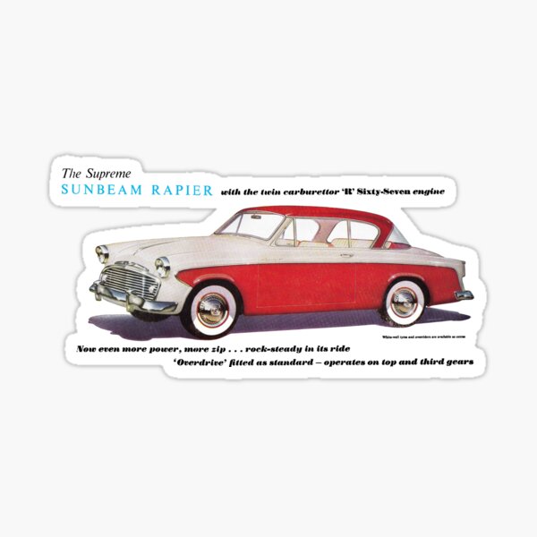 "SUNBEAM RAPIER" Sticker for Sale by ThrowbackM2 | Redbubble