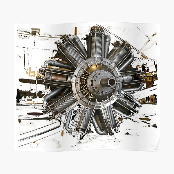 "Old plane engine WW2" Poster by peterwyatt | Redbubble