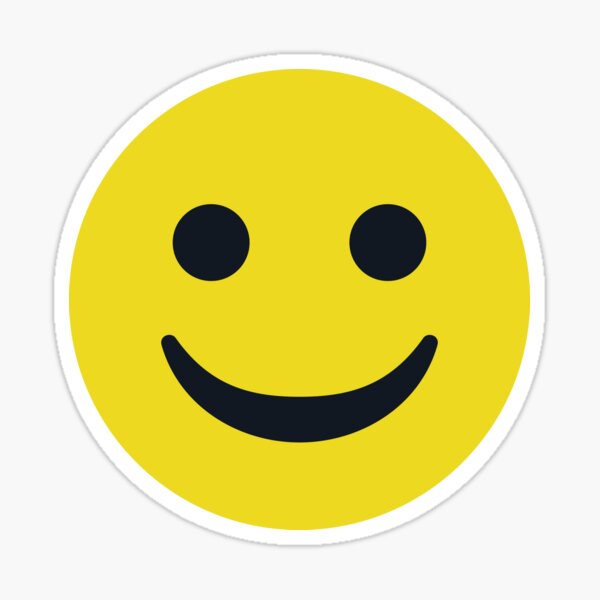 "Classic Smiley, Wide Smile, Happy Face, Emoticon, Emoji" Sticker for ...
