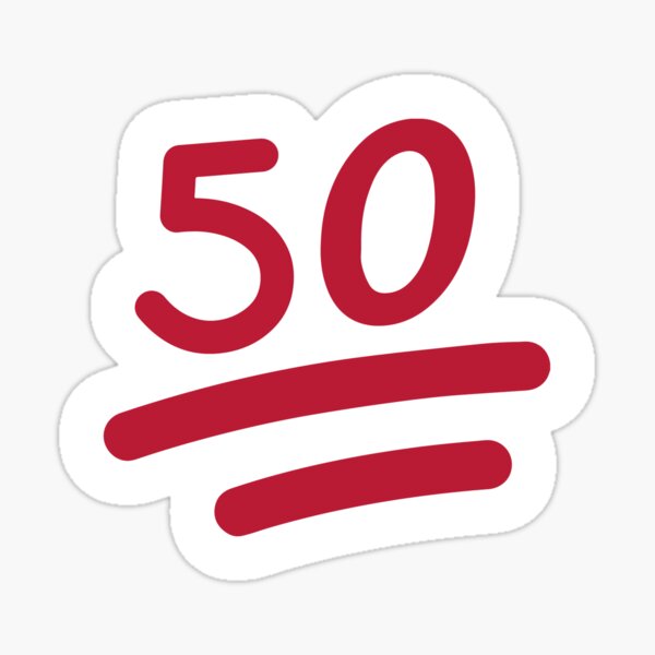 "50 emoji" Sticker for Sale by Larknado | Redbubble