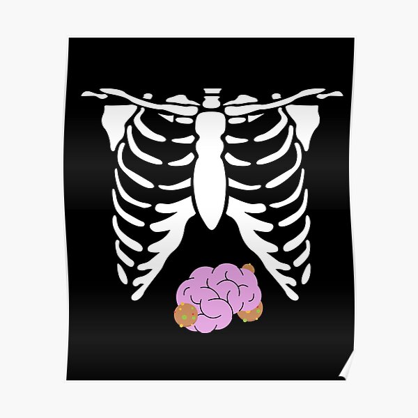 "Skeleton Organs Spooky Halloween Costume" Poster by TooFlyDesign ...