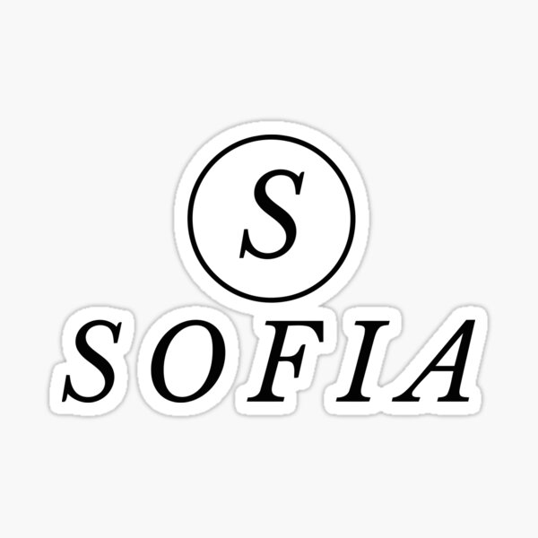 "Sofia name design" Sticker for Sale by danyc88 | Redbubble