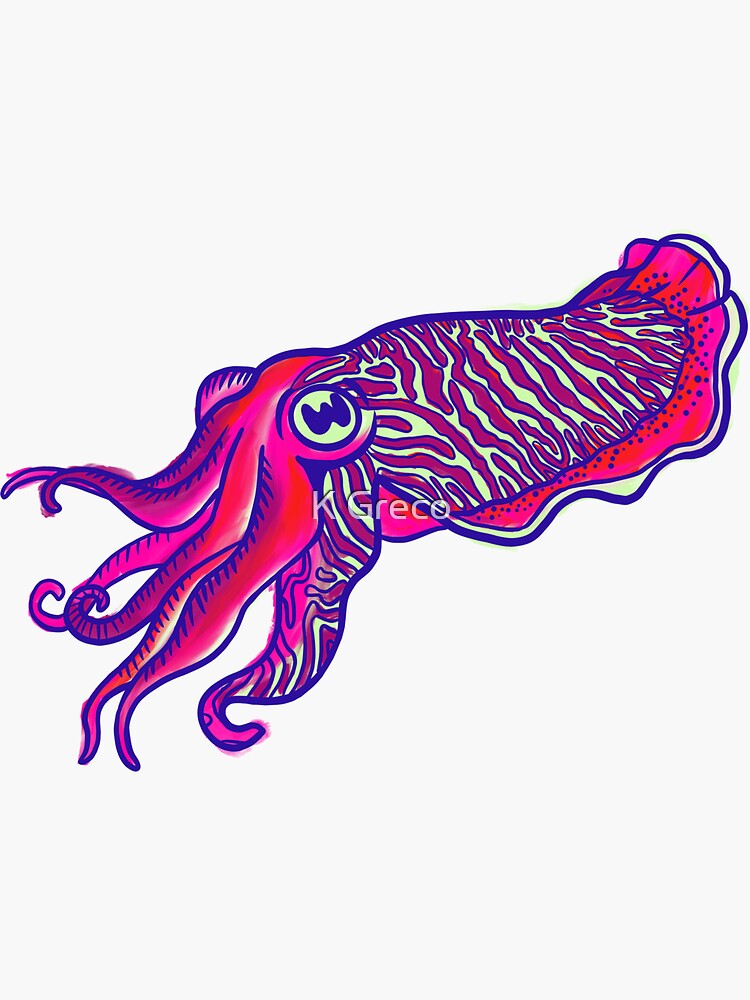 "Cuttlefish" Sticker for Sale by k-businessbitch | Redbubble