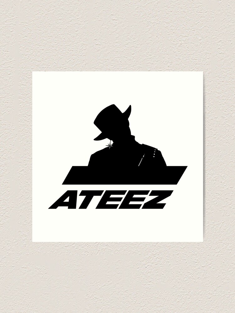 "Ateez outline black" Art Print by ShirtlessMingi | Redbubble