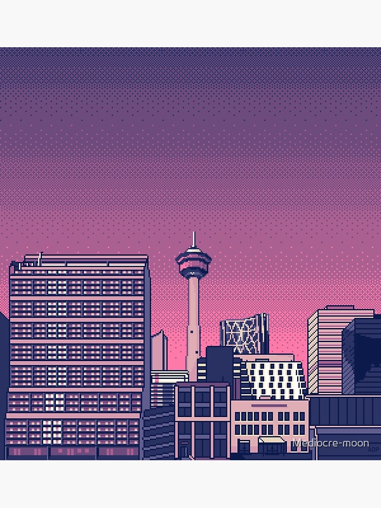 "Pixel Calgary" Poster for Sale by Mediocre-moon | Redbubble