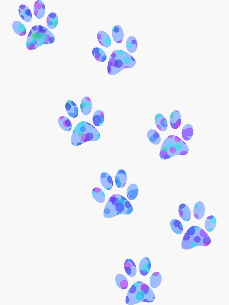 "Spotted Paw Prints" Sticker by alisadesigns | Redbubble
