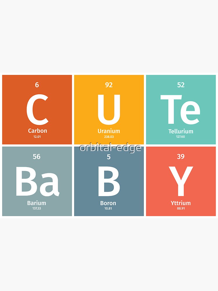 "Atomic BaBY Elements" Sticker for Sale by orbital-edge | Redbubble