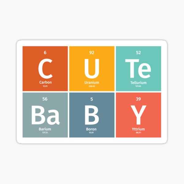 "Atomic BaBY Elements" Sticker for Sale by orbital-edge | Redbubble
