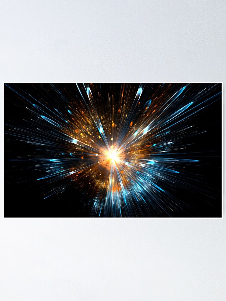 "High-energy particles explosion" Poster by Camilamadison | Redbubble