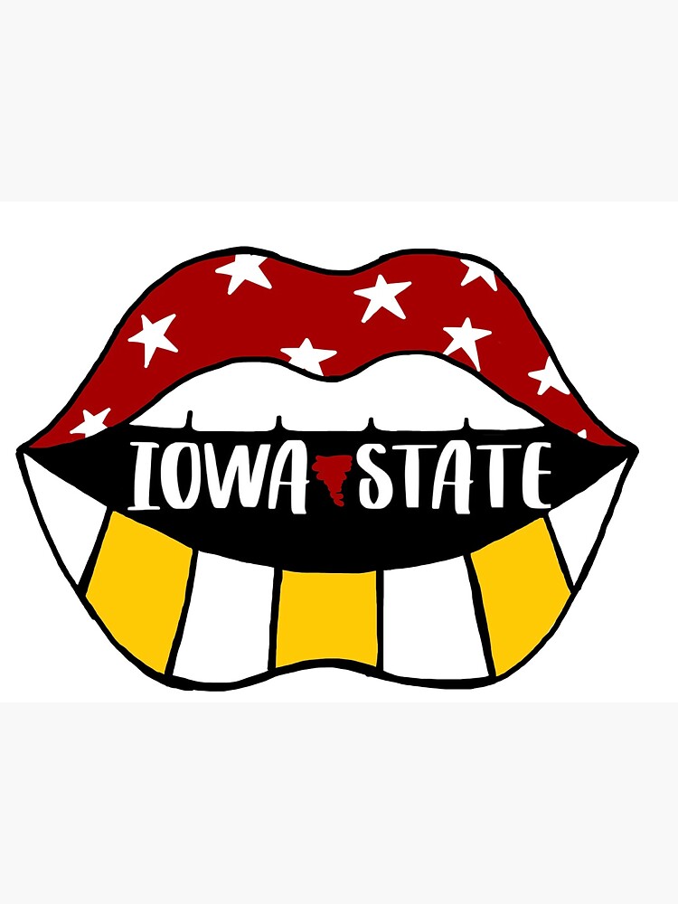 "Iowa State Lips" Sticker by averykamienski | Redbubble