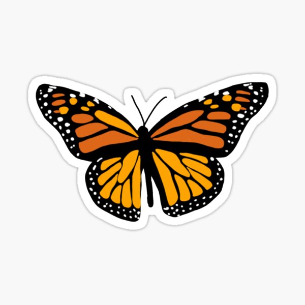 "Butterfly Cartoon" Sticker by luvvandrea | Redbubble
