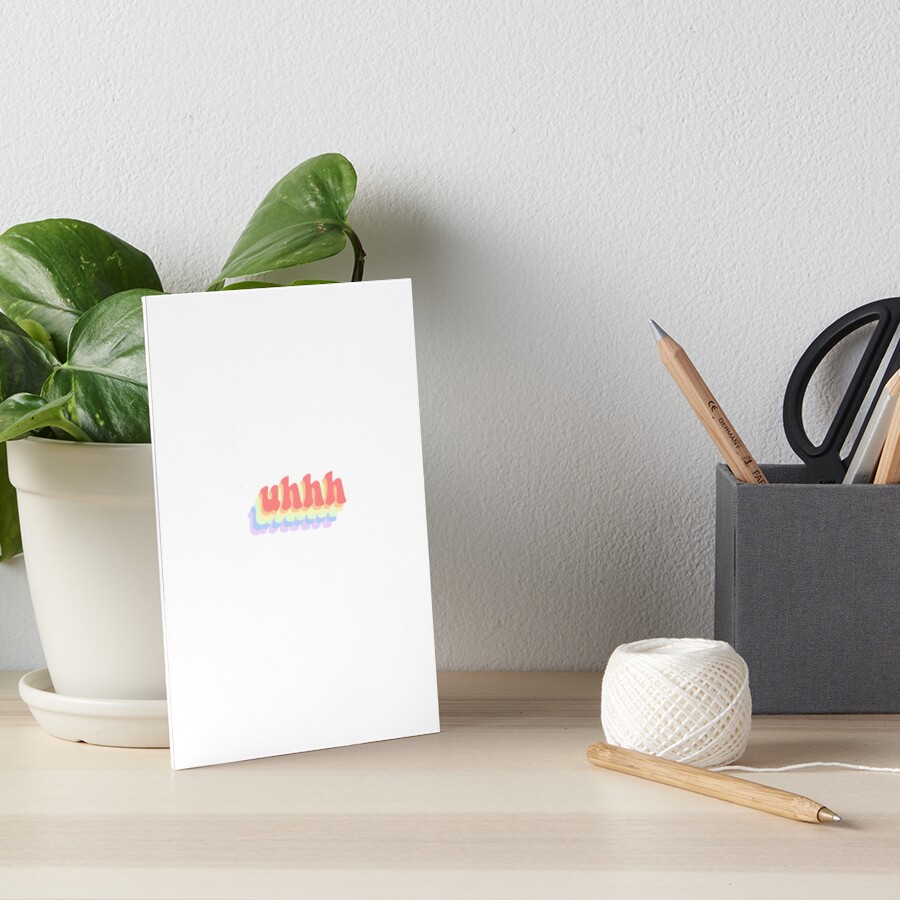 "Uhhh Aesthetic Sticker" Art Board Print by Kissii | Redbubble