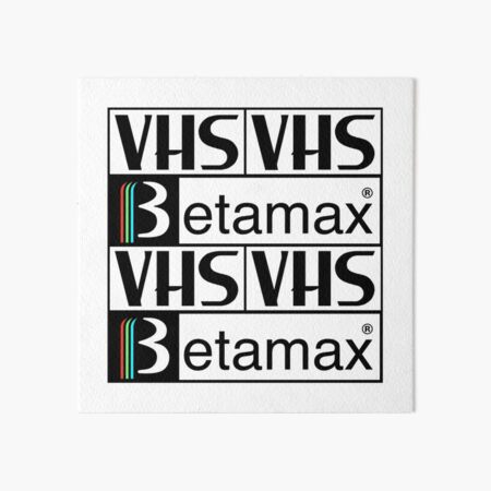 "VHS & Betamax Logo" Art Board Print by epitomegirl | Redbubble