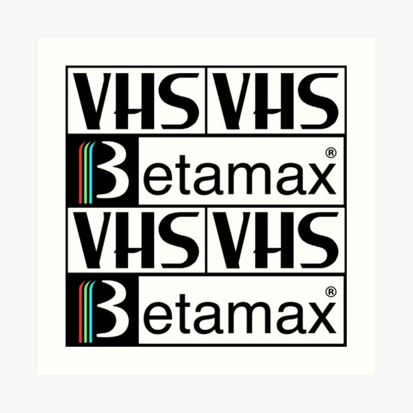 "VHS & Betamax Logo" Art Print for Sale by epitomegirl | Redbubble