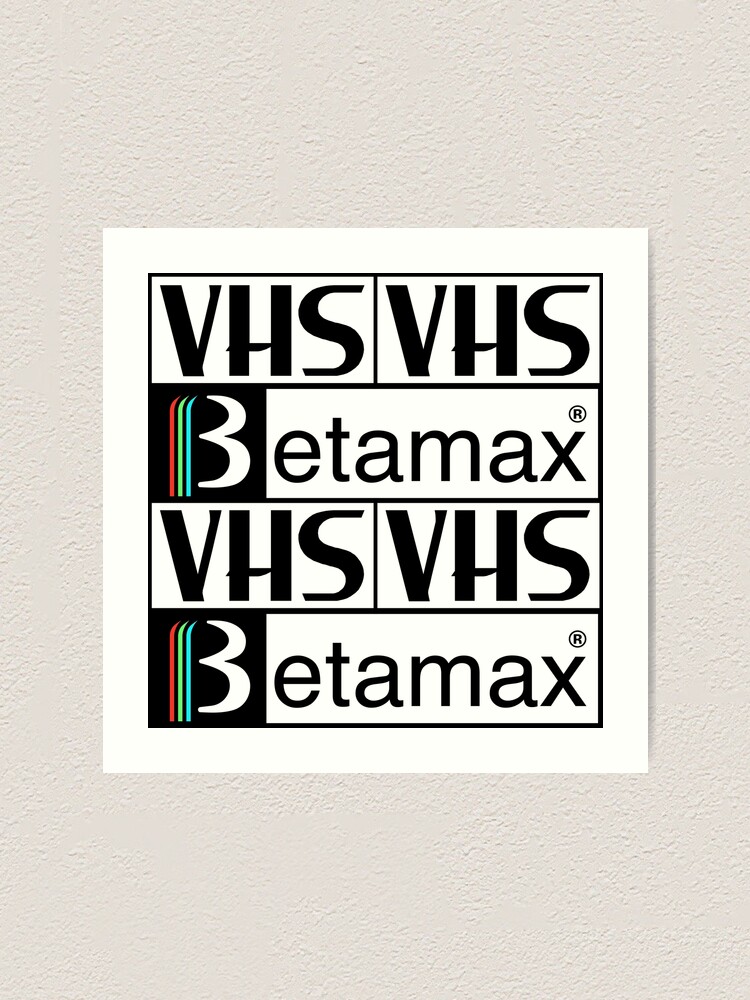 "VHS & Betamax Logo" Art Print for Sale by epitomegirl | Redbubble