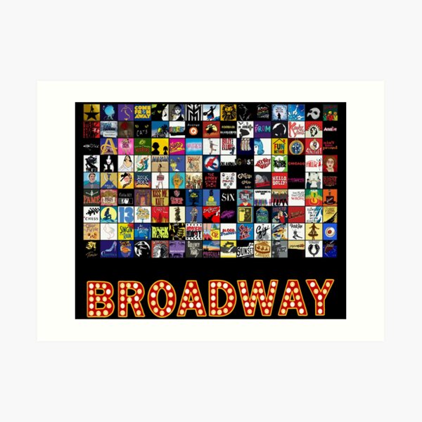 "Broadway Musical Theatre Logos - Hand Drawn" Art Print by dgreensp ...