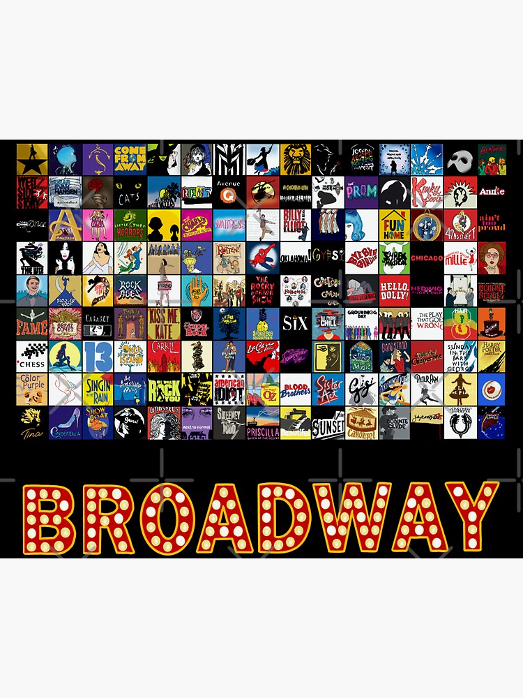 "Broadway Musical Theatre Logos - Hand Drawn" Sticker for Sale by ...