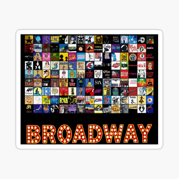 "Broadway Musical Theatre Logos - Hand Drawn" Sticker for Sale by ...