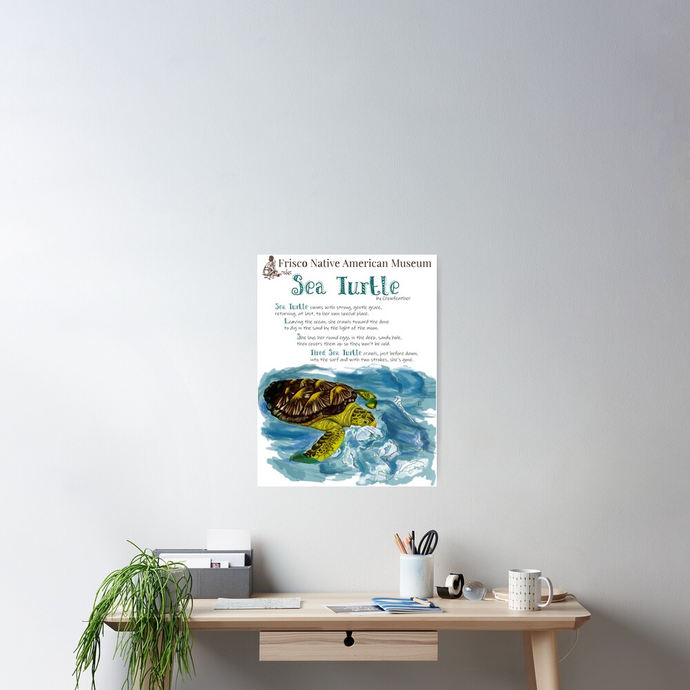 "Sea Turtle With Poem" Poster for Sale by OBXFNAM | Redbubble