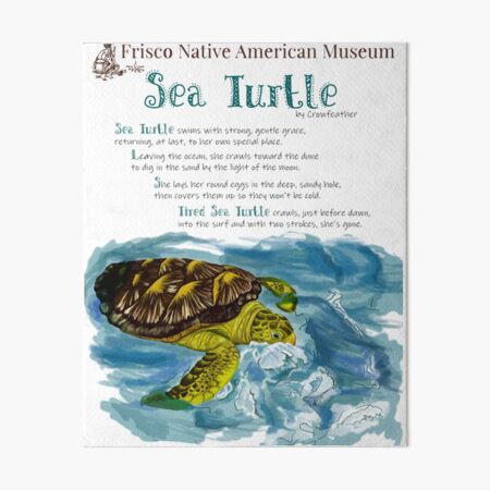 "Sea Turtle With Poem" Art Board Print for Sale by OBXFNAM | Redbubble