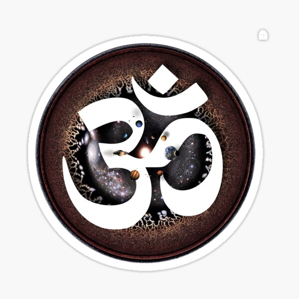"Aum OM symbol and the Universe" Sticker for Sale by pablocbudassi ...